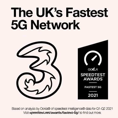 Three wins ‘UK’s Fastest 5G Network’ Award